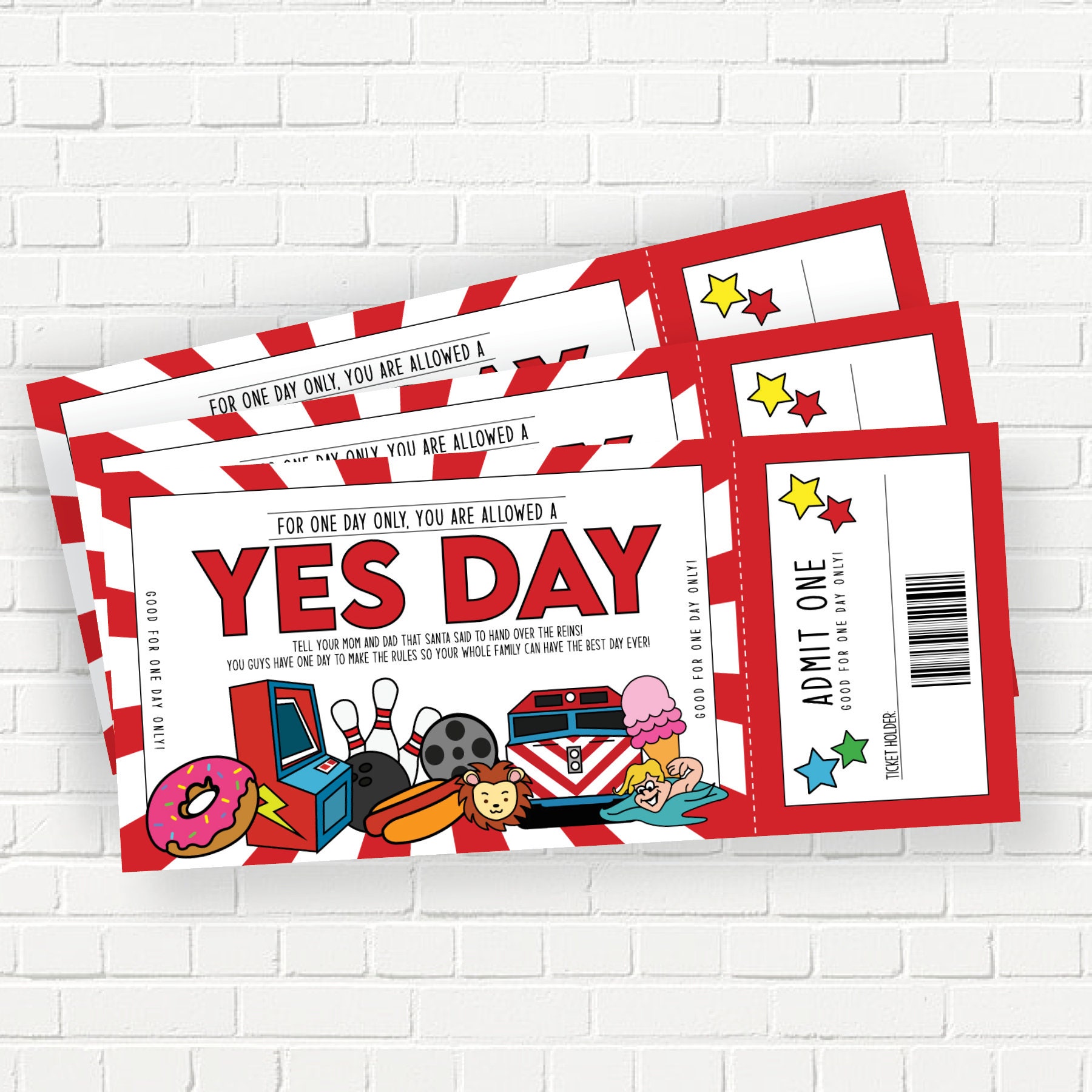 Yes Day Ticket {from Santa} - Etsy
