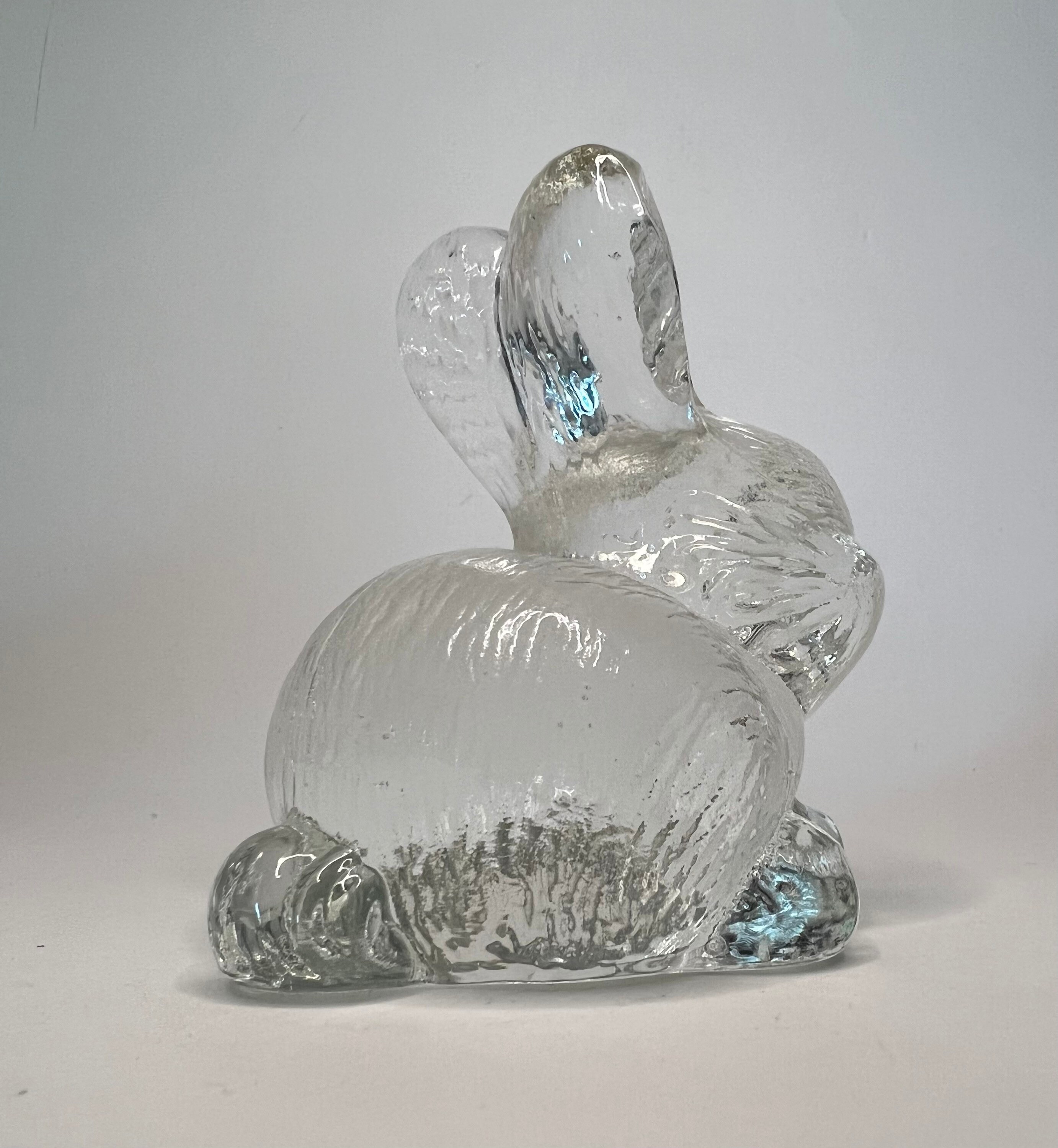 Vintage Goebel Clear Glass Bunny Rabbit Great Whimsical Detail ...