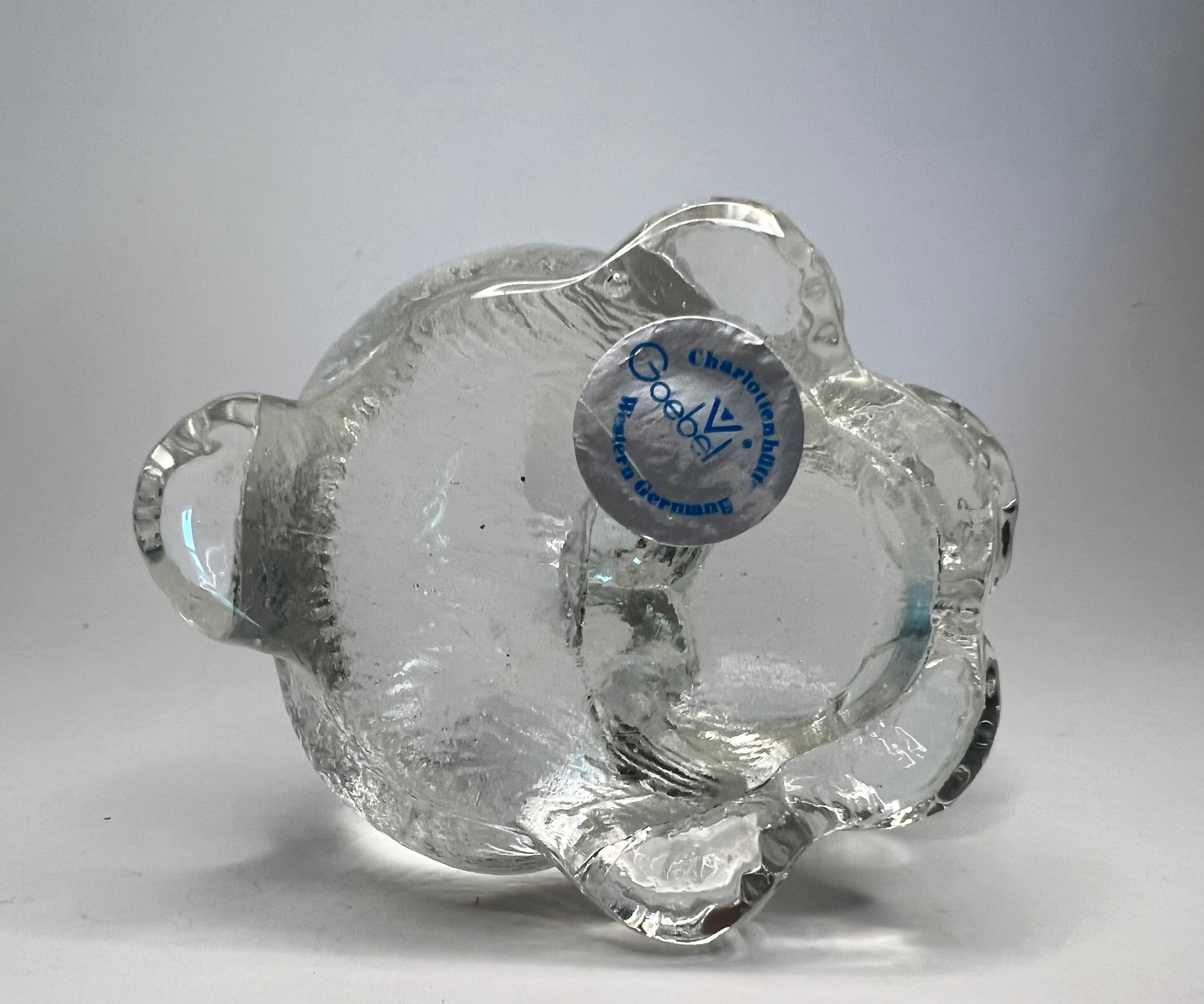 Vintage Goebel Clear Glass Bunny Rabbit Great Whimsical Detail ...