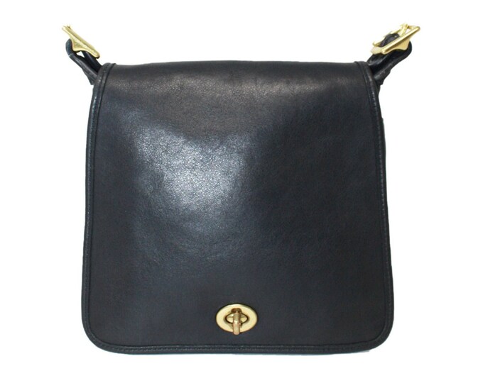 Coach Legacy Companion Bag Style 9715 in Black Leather, 90's Crossbody ...