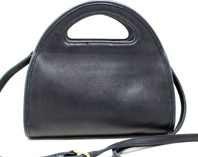 Coach Carousel Bag Style 9942 in Navy Blue Leather, 90's Vintage ...