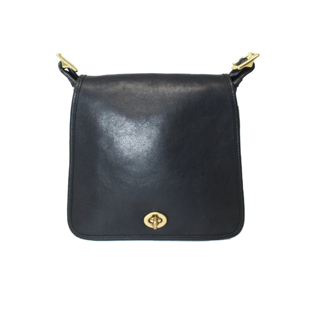 Coach Legacy Companion Bag Style 9715 in Black Leather, 90's Crossbody ...