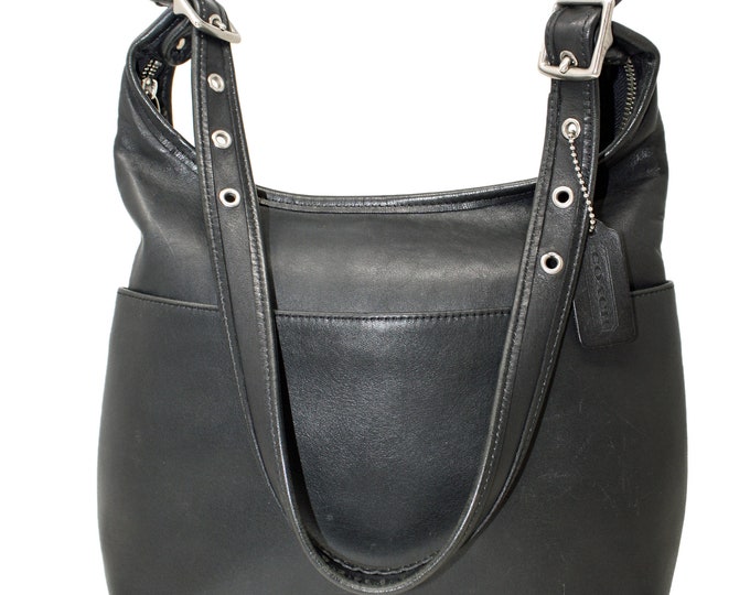 Coach Legacy Hobo Style 9058 in Black Leather and Silver Hardware, Made ...