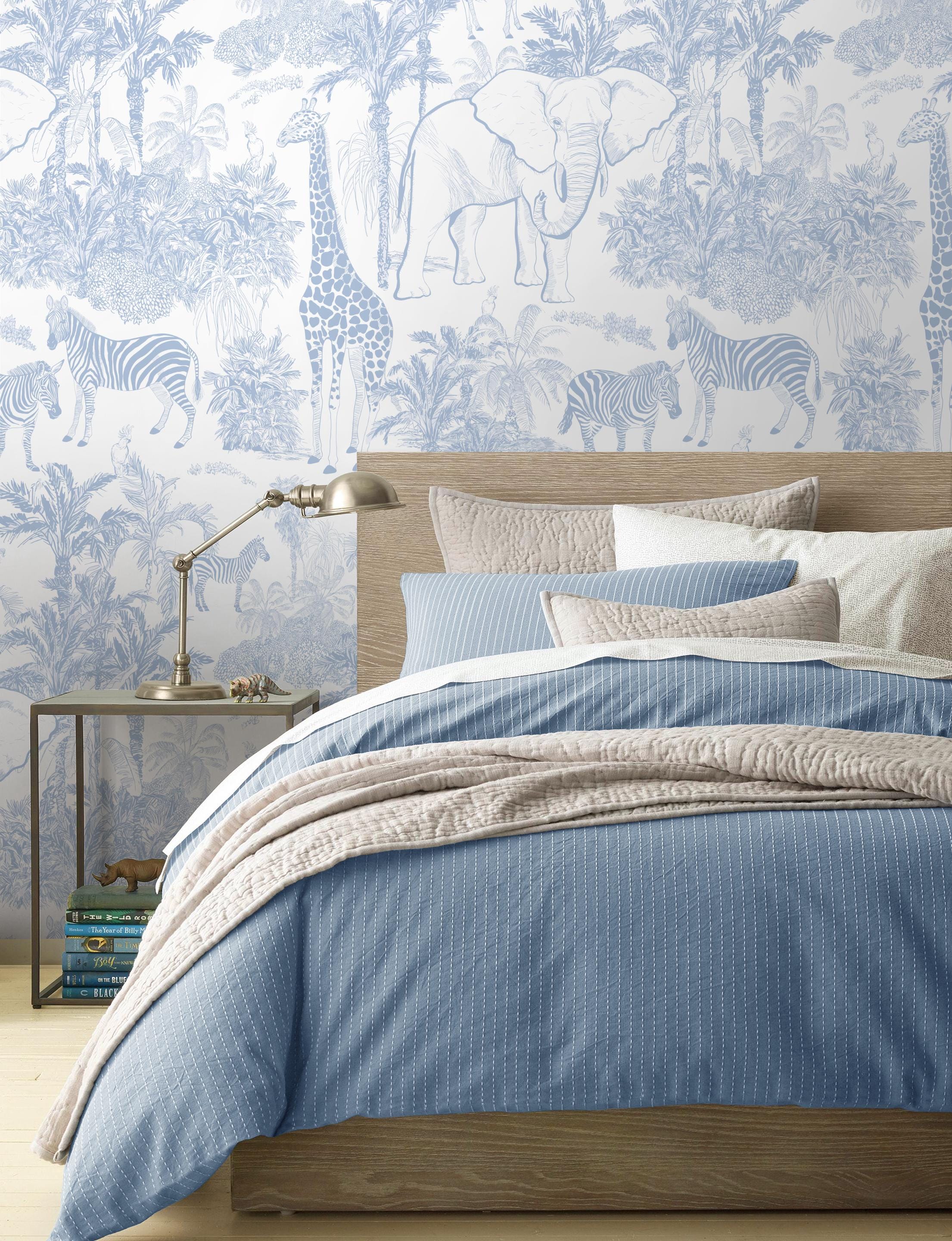 Vintage Safari Animals Self-adhesive Removable Wallpaper, Peel & Stick ...