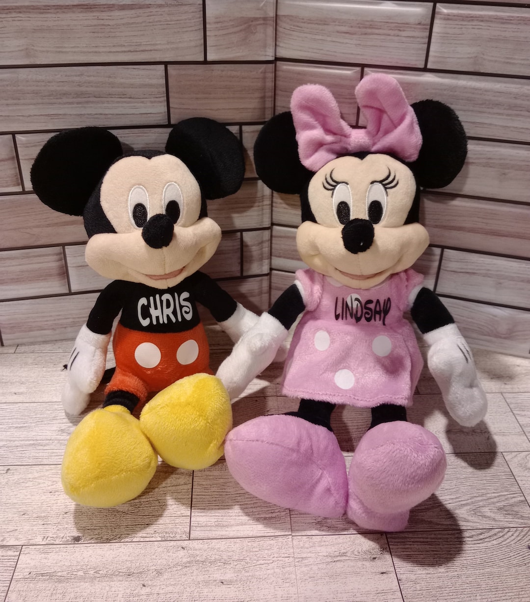 Personalized Minnie or Mickey Plush Toy, Mouse Plush, Baby Shower Gift ...