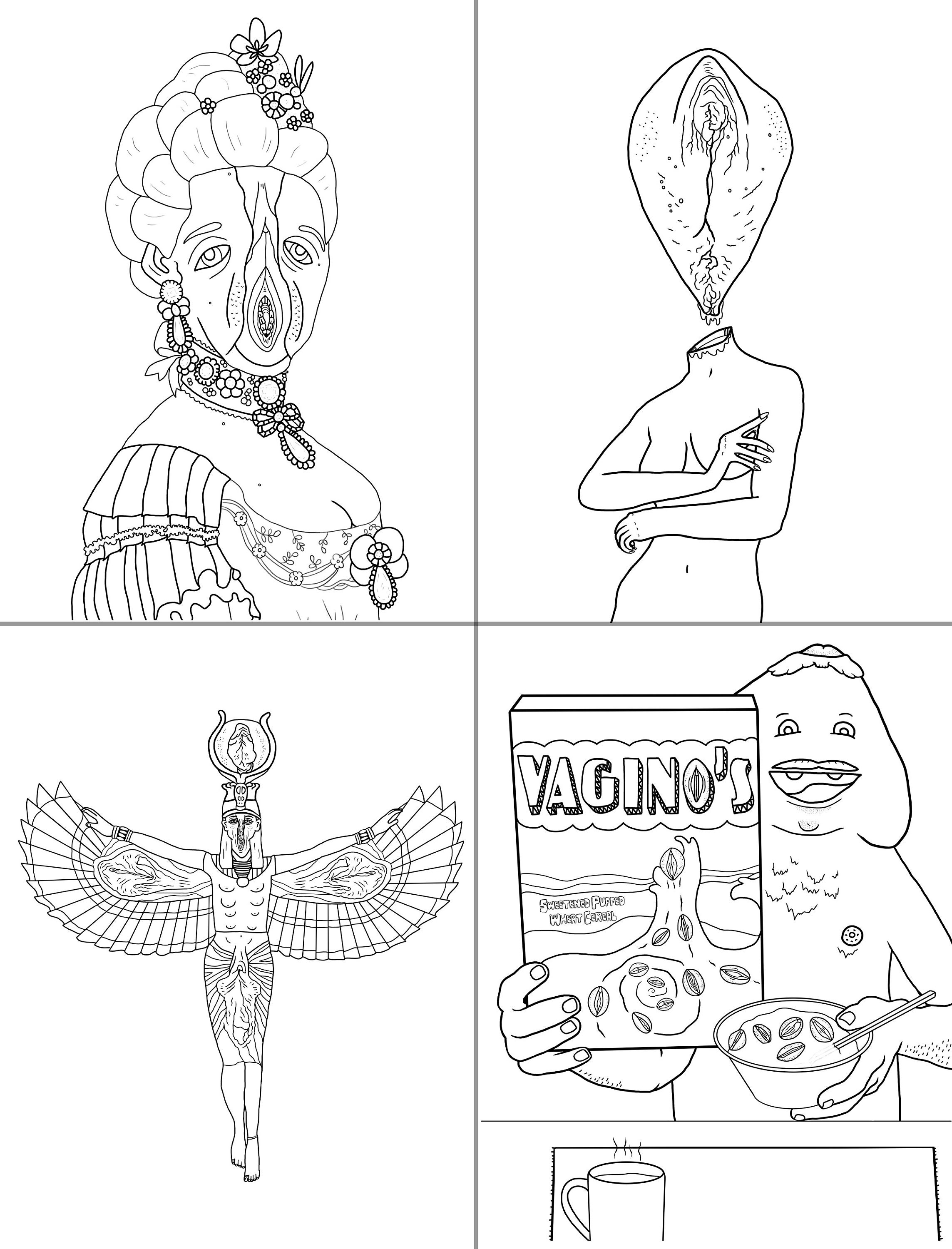 The Vagina Coloring Book A Very Vulvacious Coloring Book For Etsy