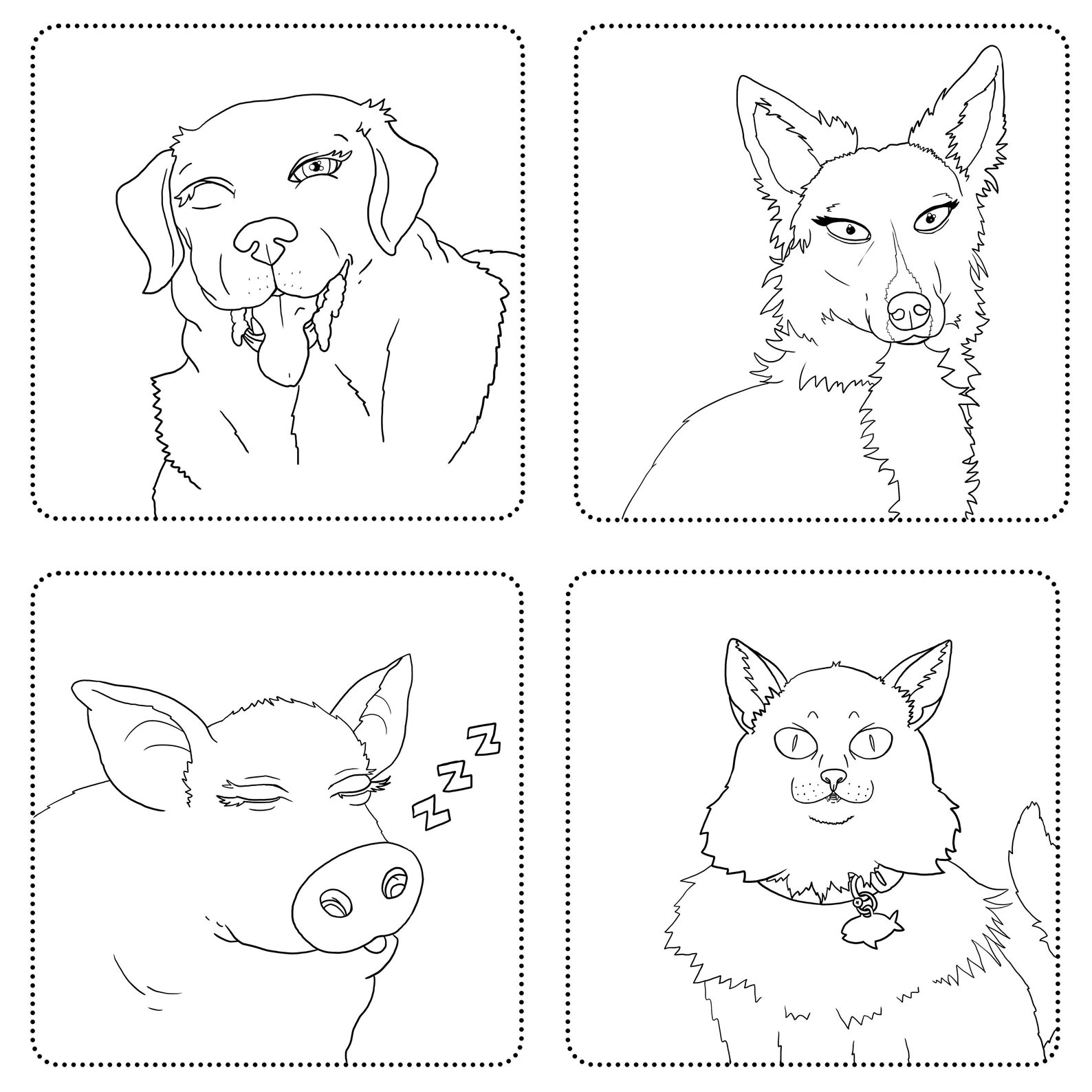 Happy Aminals: A Derpy Coloring Book for All Ages! - Etsy