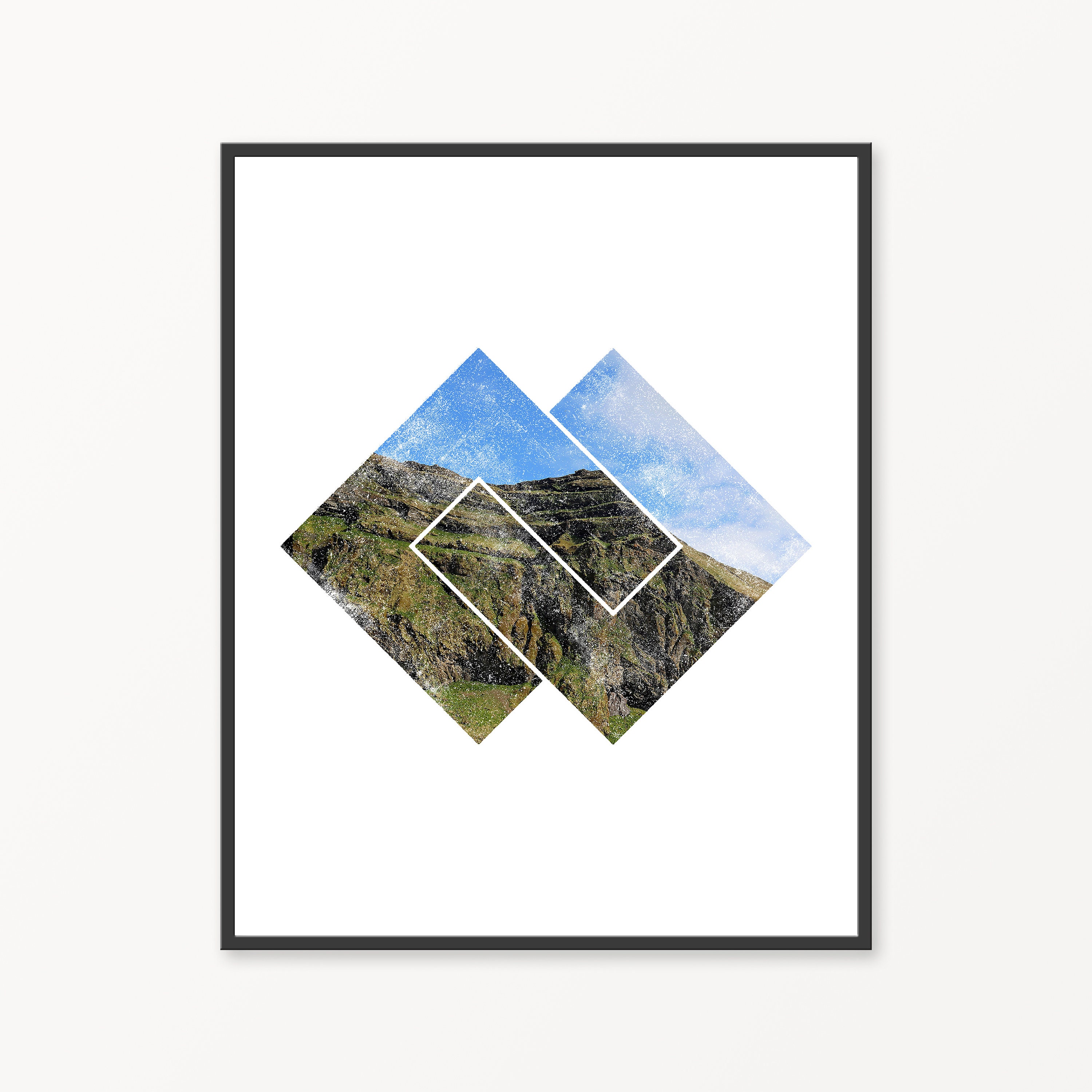 Digital Download, Geometric Mountain Art, Mountain Wall Art, Printable ...