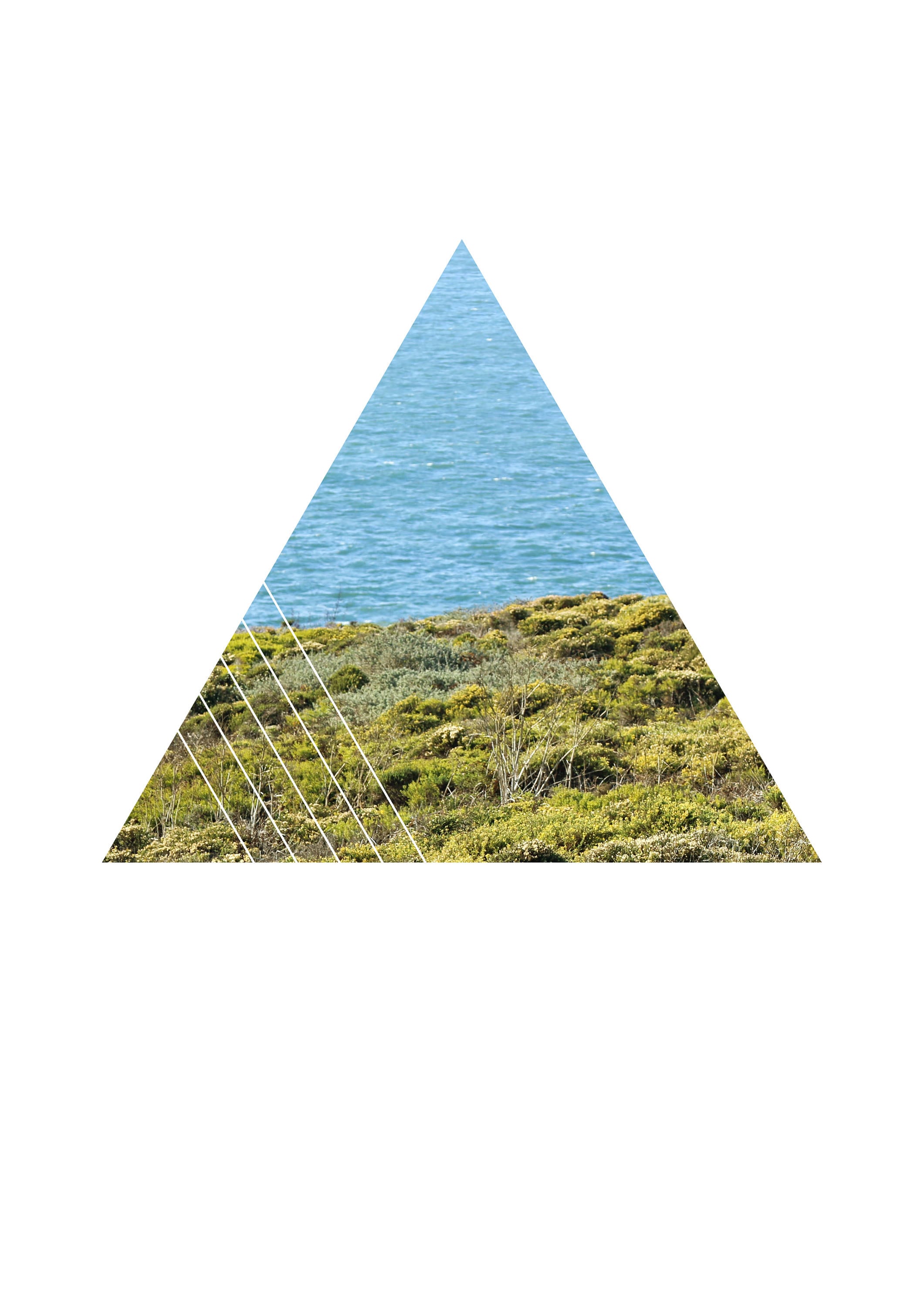 Triangle Wall Decor Abstract Triangle Art Ocean Art Print - Etsy