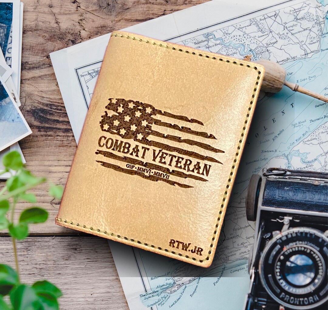 American Flag Wallet, Notebook Wallet, Custom Leather Wallet, Patriotic ...