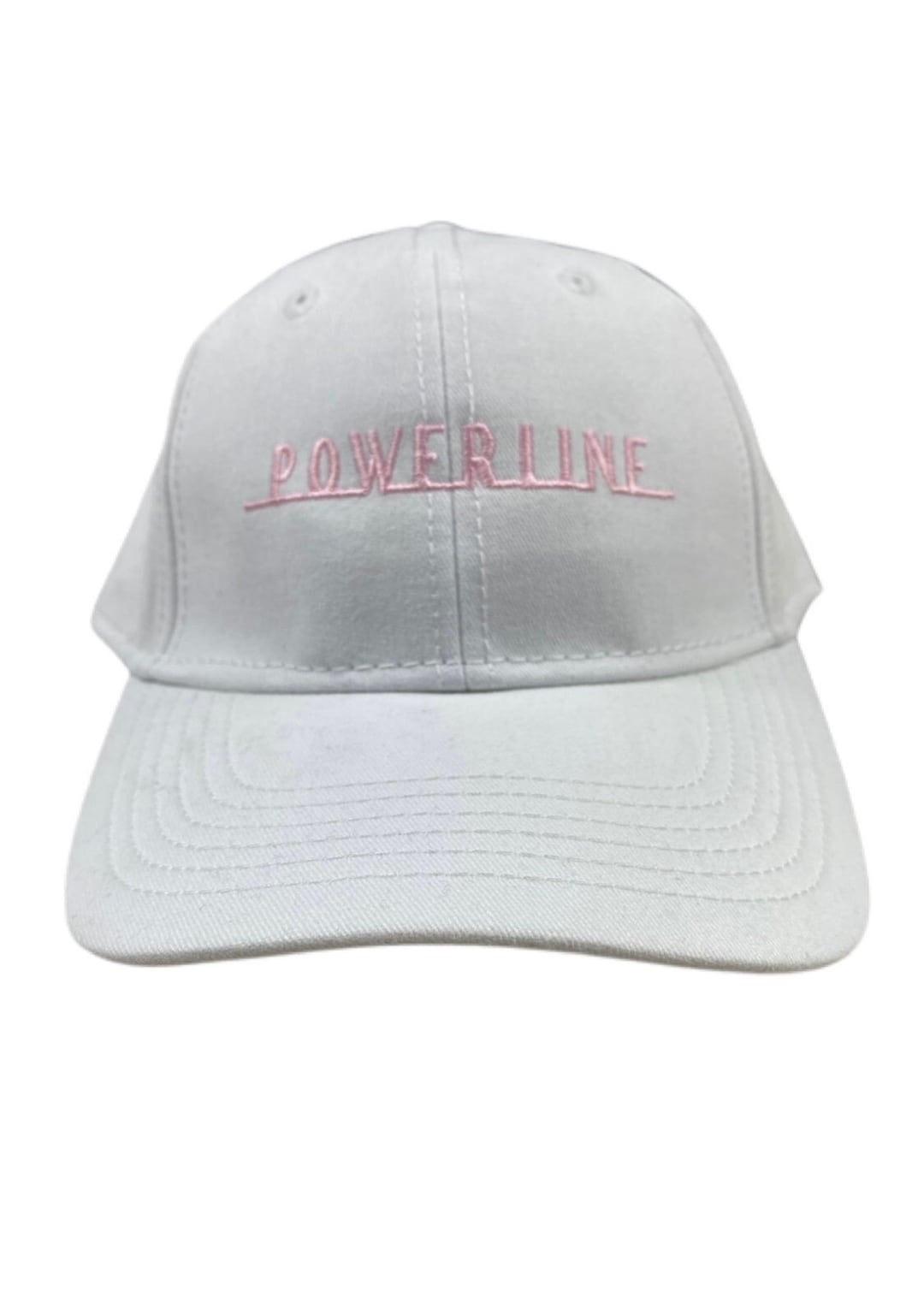 Powerline Baseball Cap White and Light Pink Adjustable Hat - Etsy