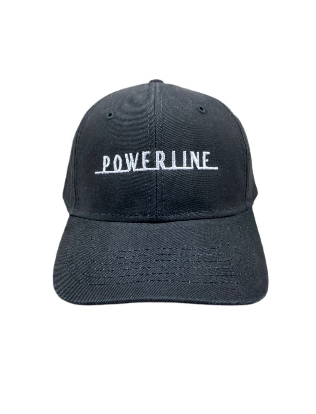 Powerline Baseball Cap Black and White Adjustable Hat - Etsy