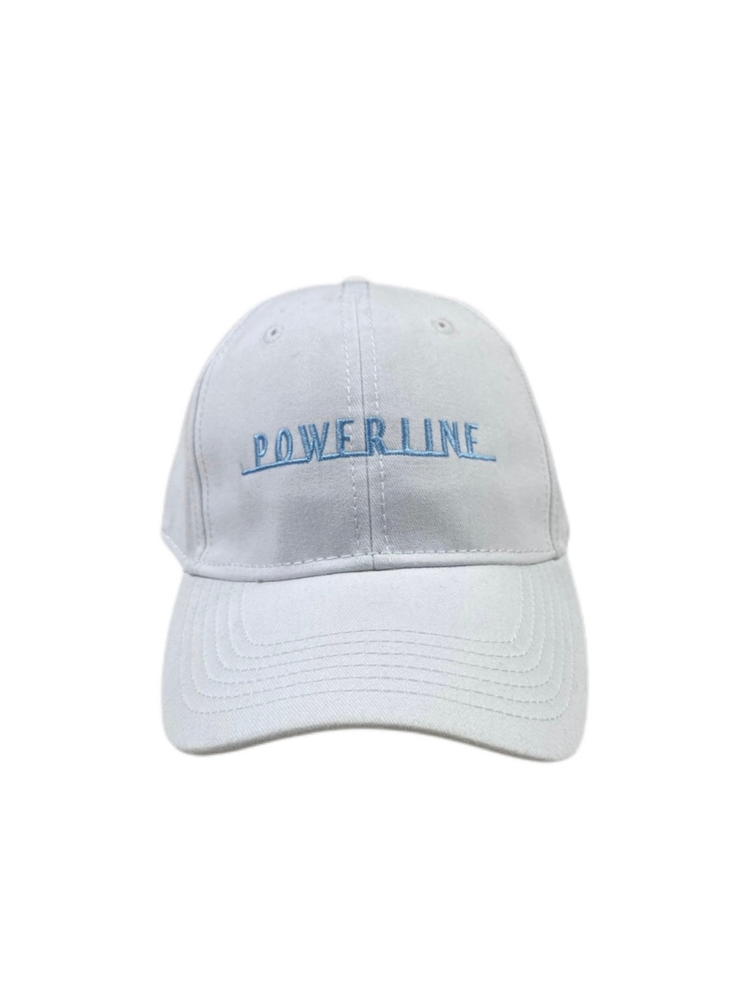 Powerline Baseball Cap White and Powder Blue Adjustable Hat - Etsy