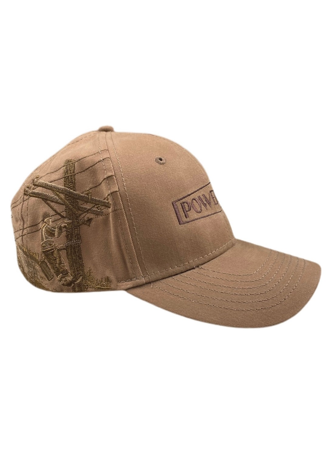 Powerline Baseball Cap Lineman Embroidered Brown Hat Adjustable - Etsy