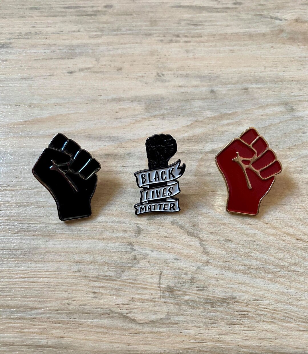 Black Power Fist Pin, Power Fist Pin, Black Lives Matter Pin, Raised ...