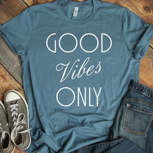 Good Vibes Only Shirt Unisex, Good Vibes Shirt, Yoga Shirt, Yoga ...