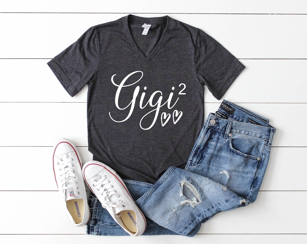 Gigi Shirt V-neck Unisex, Gigi Squared Shirt, Gigi Times 2, Gigi Tees ...