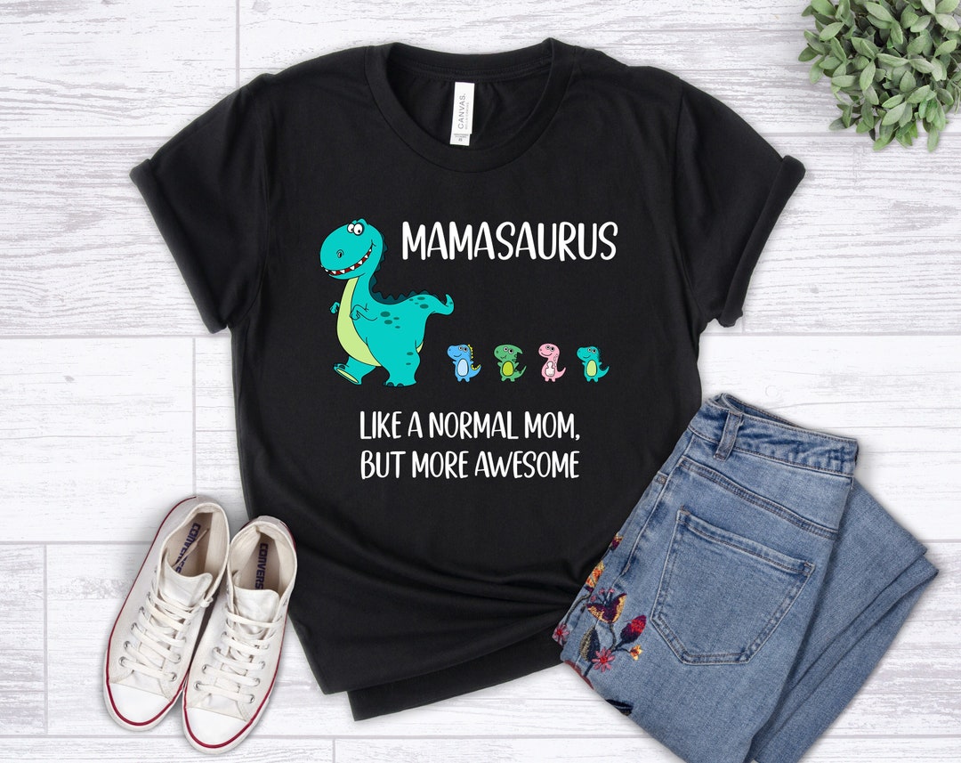 Mom Shirt Customizable, Cute Mamasaurus Shirt, Little Dino Followers ...