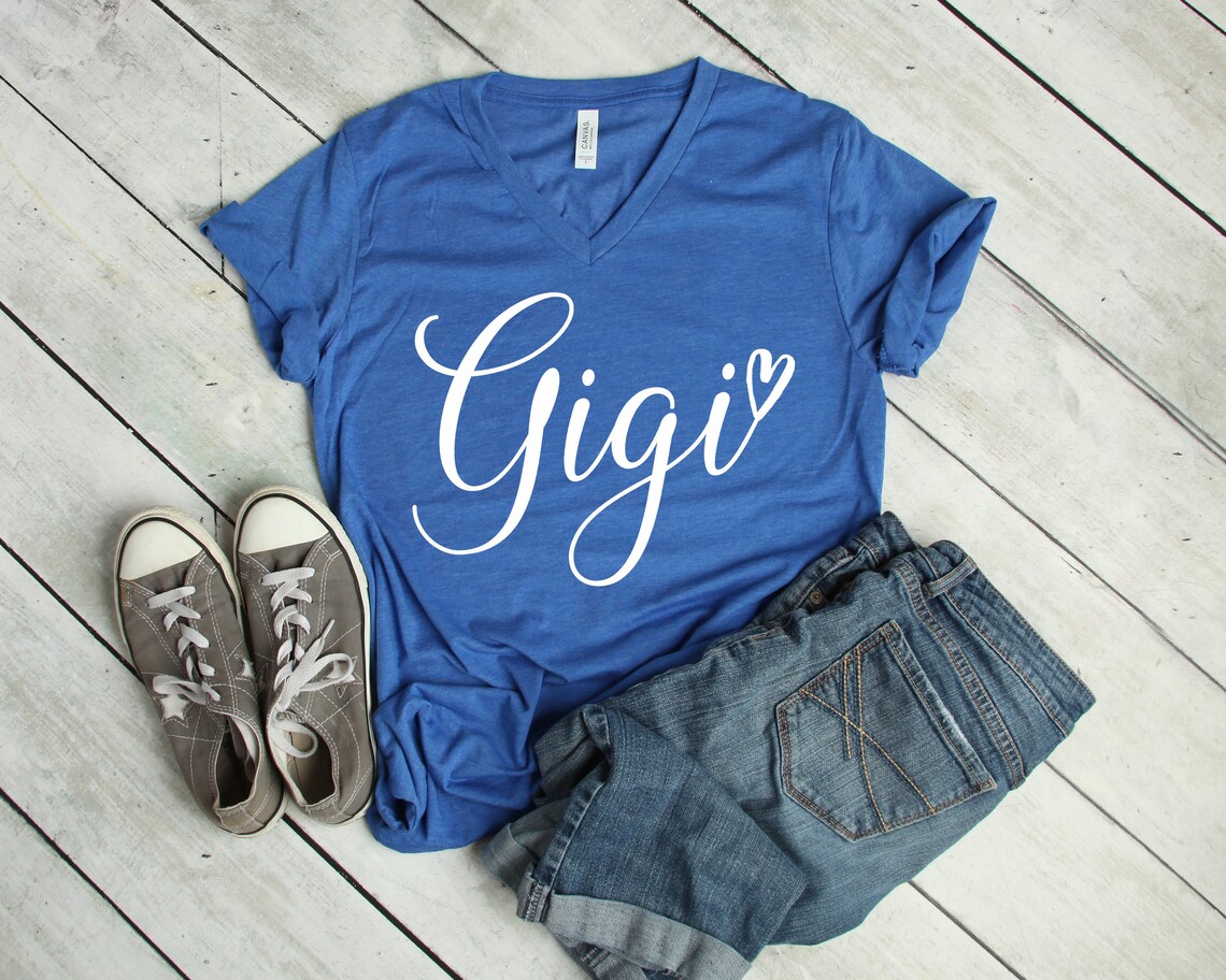 Gigi Shirt Unisex V Neck Gigi T Shirt Gigi Gift Grandma - Etsy