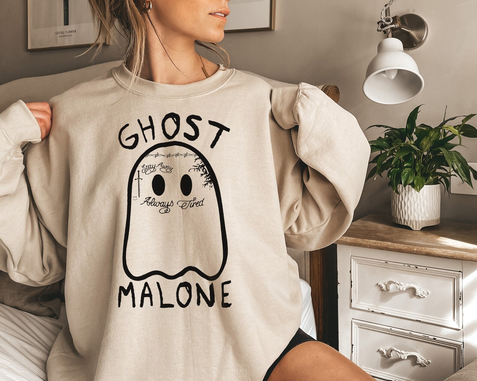 Halloween Sweatshirt Fall Sweatshirt Ghost Malone - Etsy