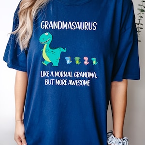 Grandmasaurus Shirt Comfort Colors Shirt Print, Dinosaur Grandma T ...