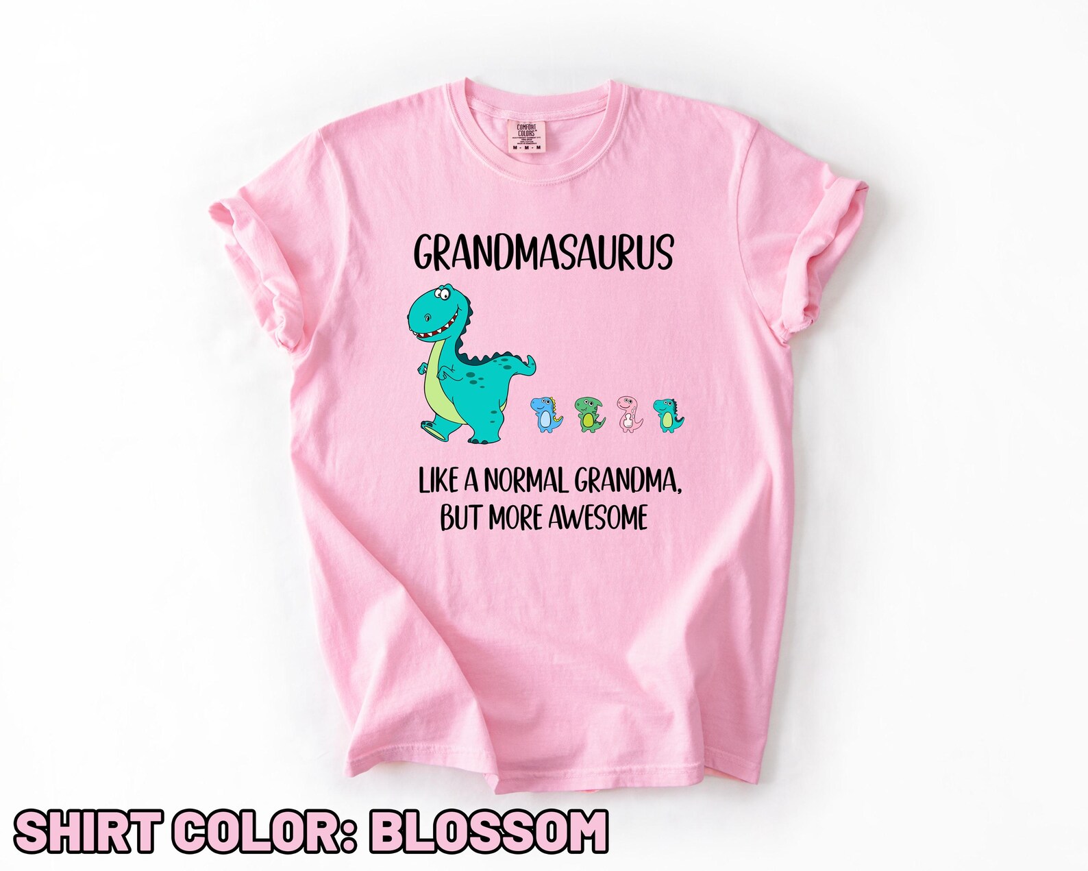 Grandmasaurus Shirt Comfort Colors Shirt Print, Dinosaur Grandma T ...