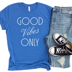 Good Vibes Only Shirt Unisex, Good Vibes Shirt, Yoga Shirt, Yoga ...