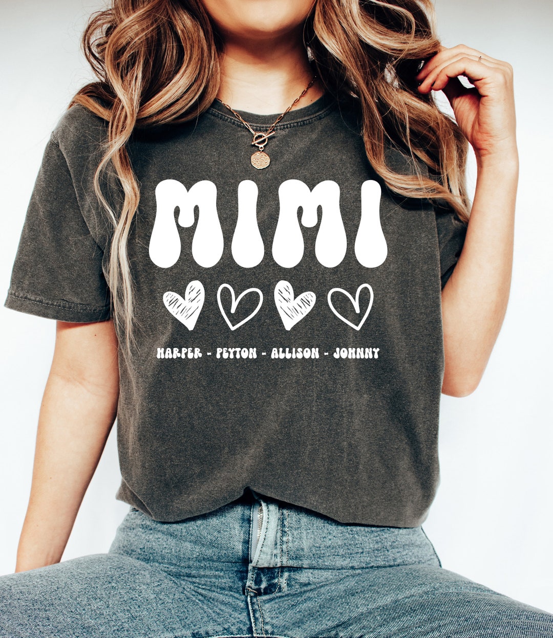 Custom Mimi Shirt, Personalized Kids Names Mimi T Shirt, Mimi Gift ...