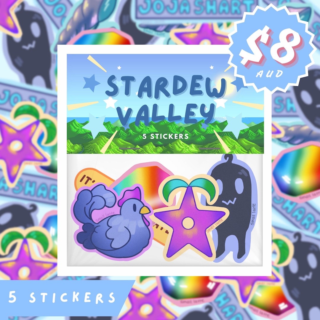 Stardew Valley Stickers Set Stardew Game 5 Stickers - Etsy