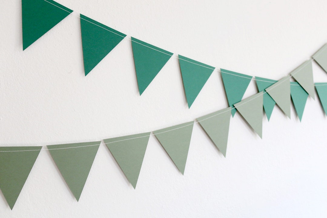 Triangle Bunting Paper Garlands, Pennant Banner, Modern Party Decor for ...