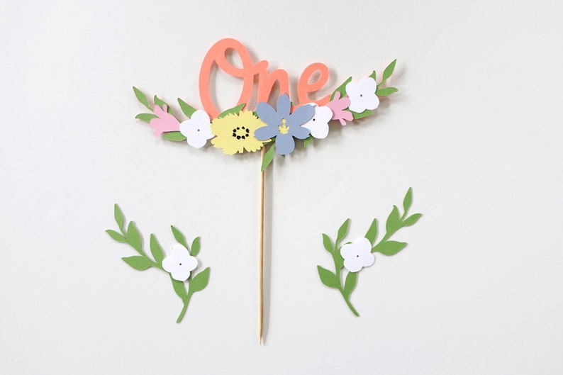 Wildflower Cake Topper Floral Wild One Cake Decor She's - Etsy