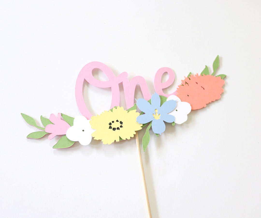 Wildflower Cake Topper, Floral Wild One Cake Decor, She's a Wildflower ...