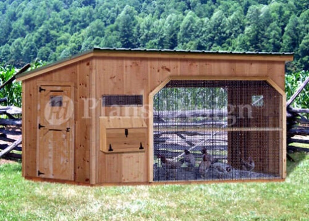 6' X 12' Walk in Modern Chicken Coop Plans, Material List Included ...