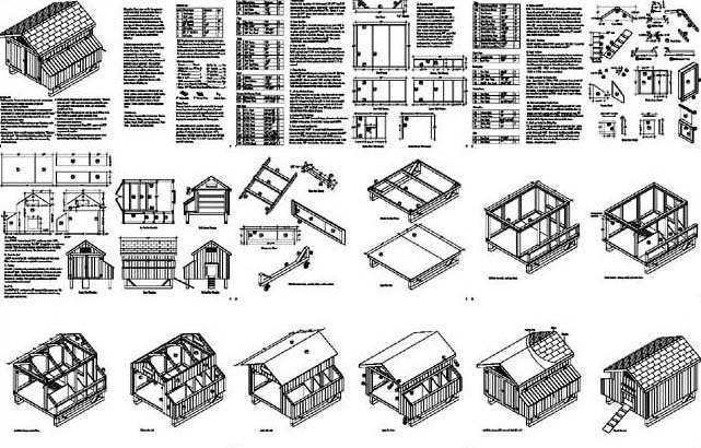 5'x6' Gable Chicken Coop / Duck House Blueprints Plans, Material List ...