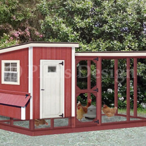 2-in-1 Chicken Coop Plans With Kennel / Hen House Design - Etsy