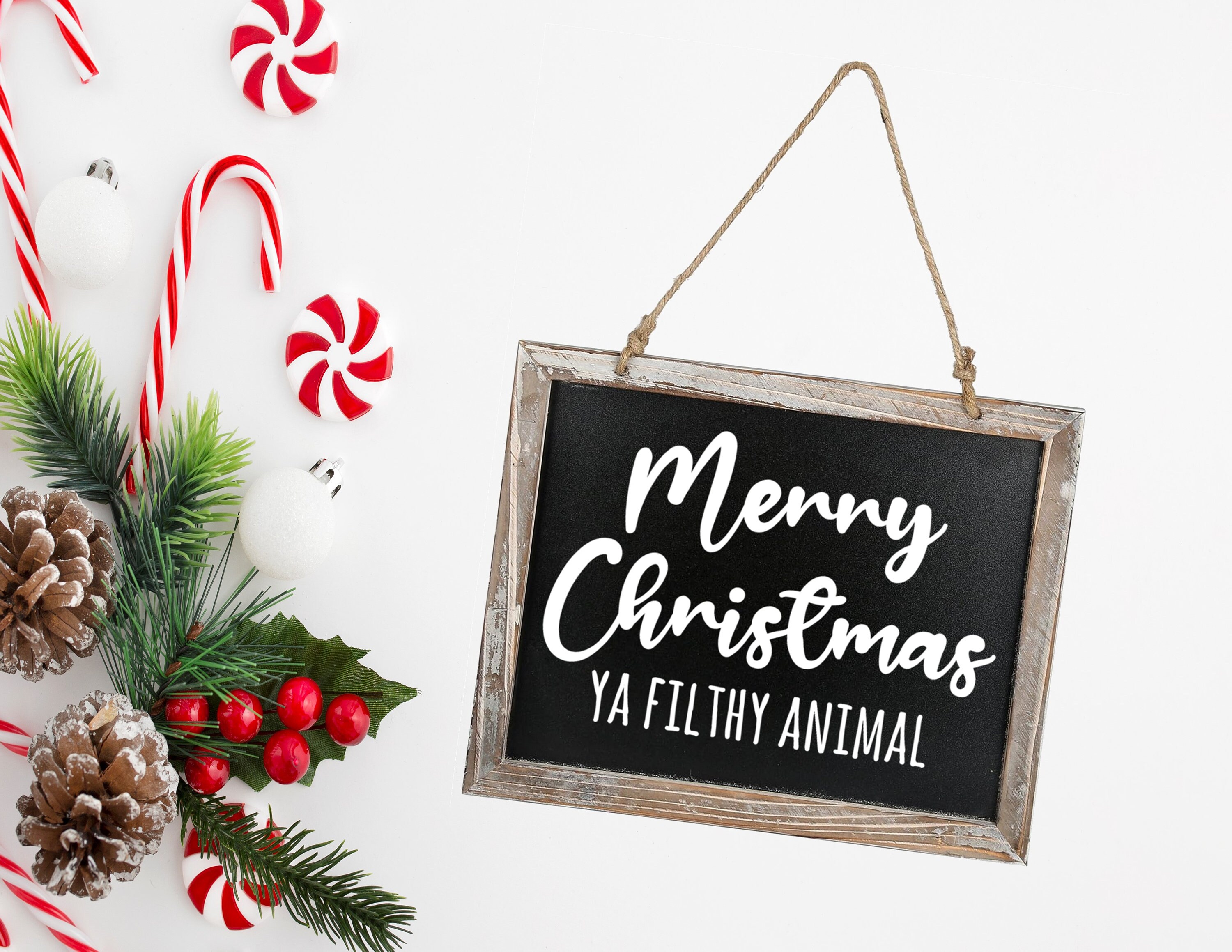 Funny Christmas Chalkboard Sign - Etsy