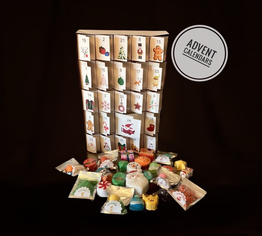 Advent Calendar Bath Bomb Box. Filled With Mini and a Few Larger Sized ...