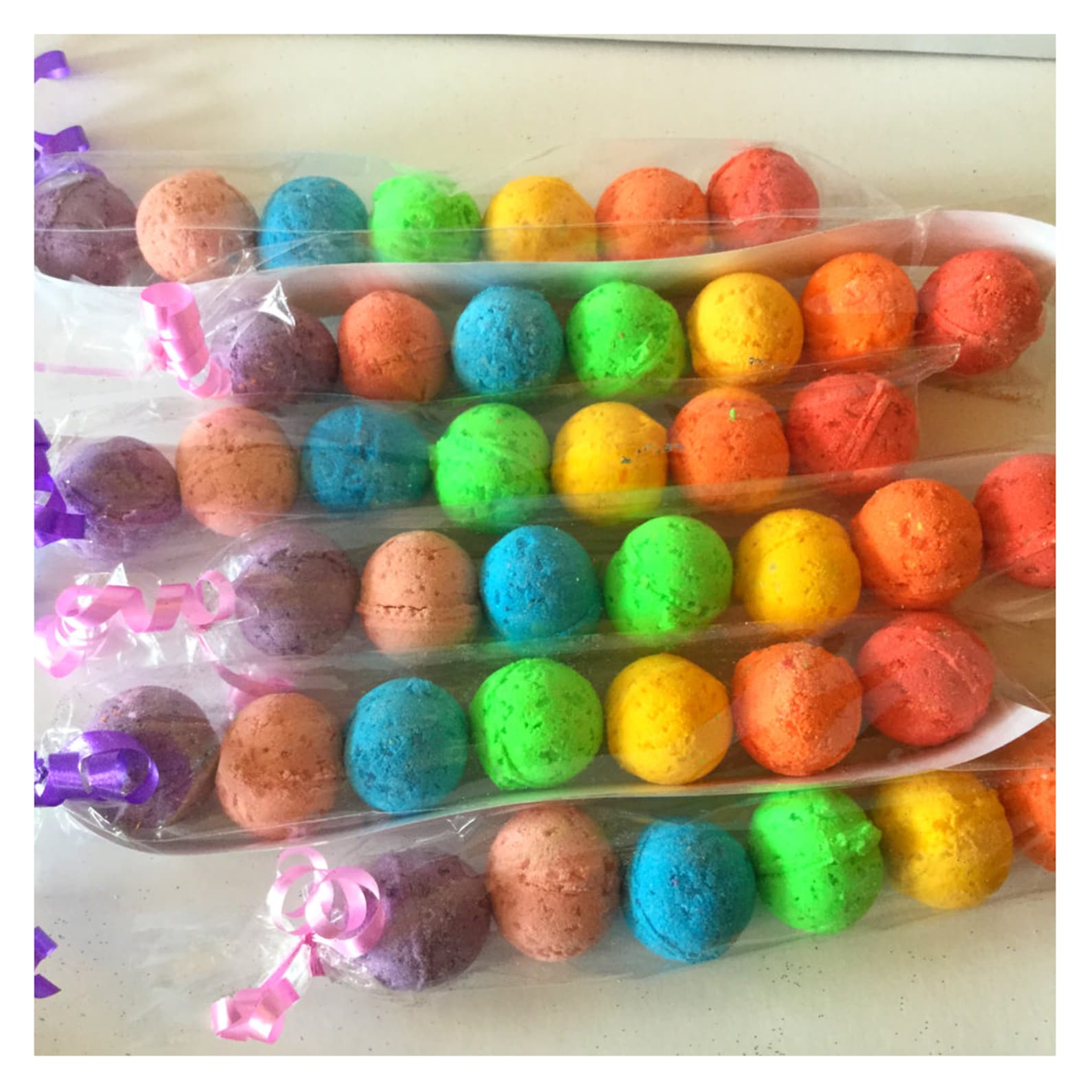 Rainbow Bath Bomb Pack. Mini Rainbow Gumball Bath Bombs. - Etsy Canada