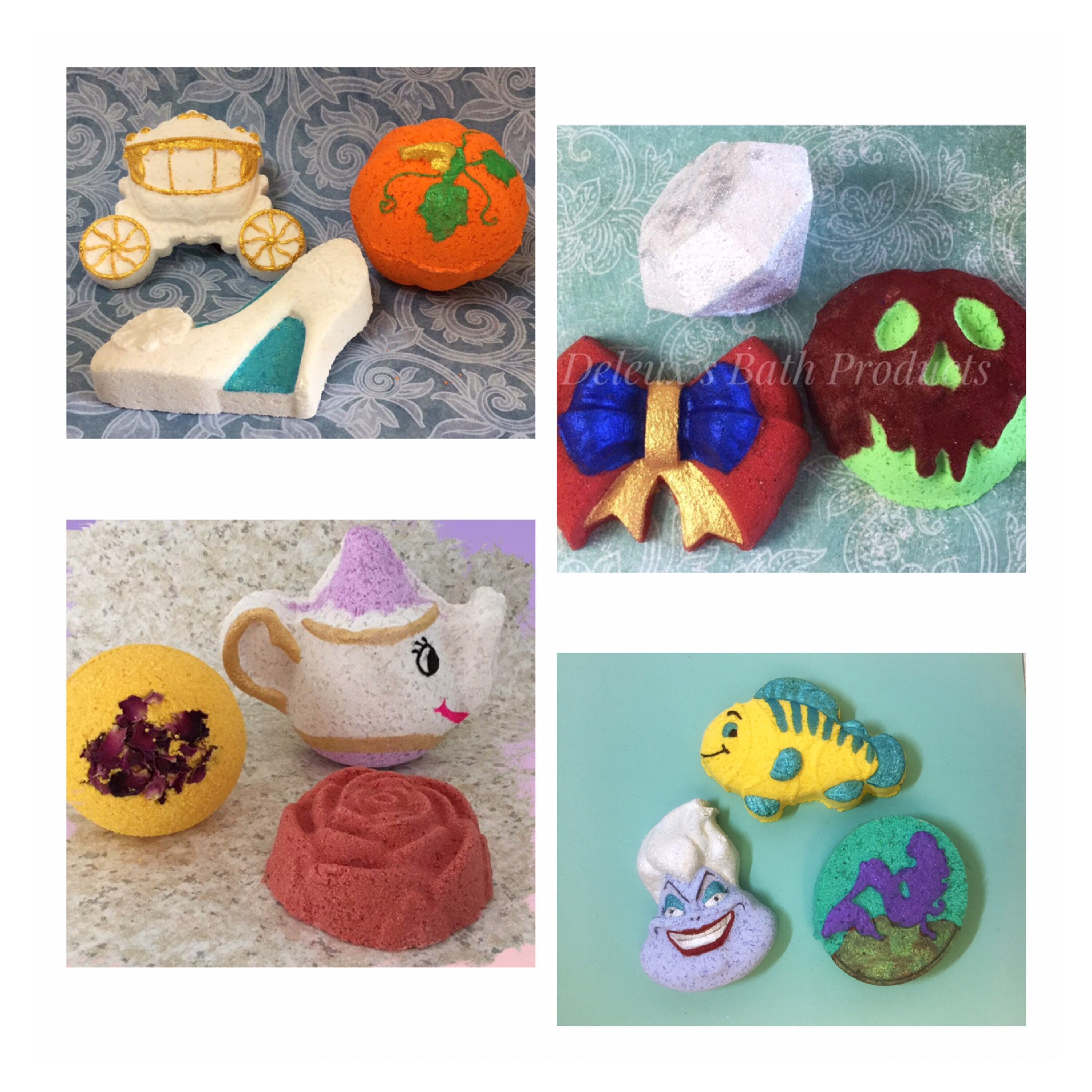 Princess Bath Bomb Sets. Beauty and the Beast Bath Bombs. Cinderella ...
