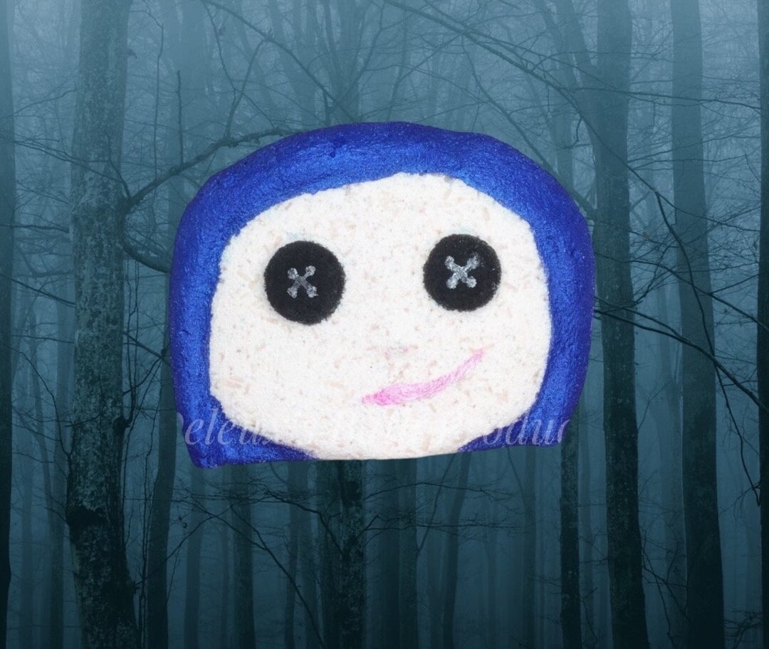 Bath Bomb. Creepy Girl Bath Bomb. Buttons for Eyes Bath Bomb. Girl Bath ...