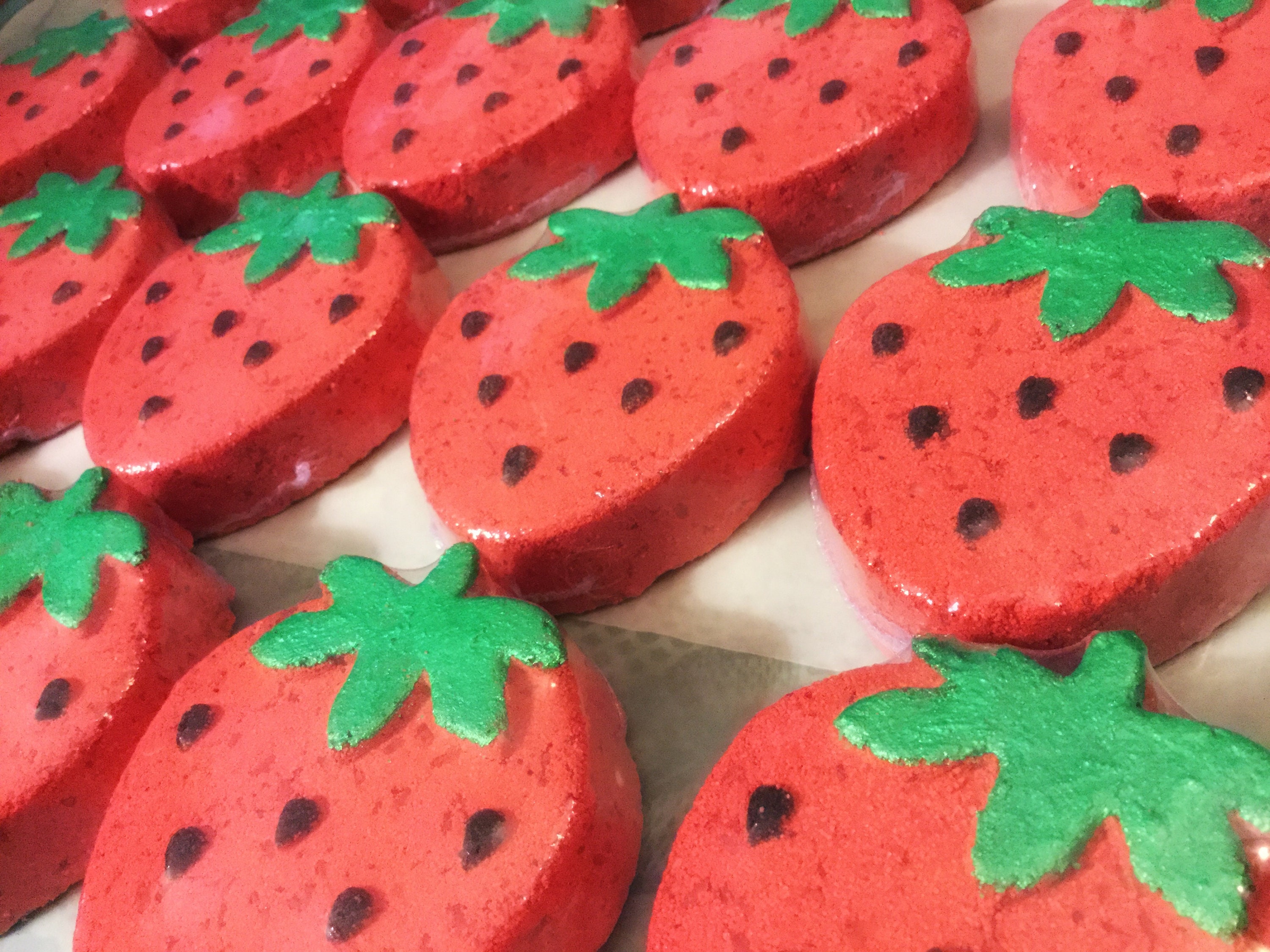 Strawberry Bath Bomb. Cute Bath Bomb. Strawberry Fields. Bath Bomb Gift ...