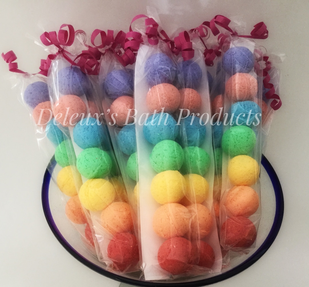 Rainbow Bath Bomb Pack. Mini Rainbow Gumball Bath Bombs. Mother's Day ...