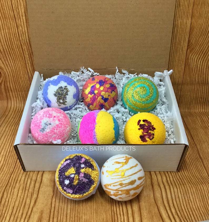 Bath Bomb Gift Set. Set of Eight Bath Bombs. Bath Bomb Gift | Etsy