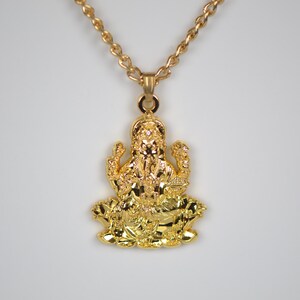 Lord Ganesha Hinduism Pendant Necklace – Gold, Good Luck & Protection ...