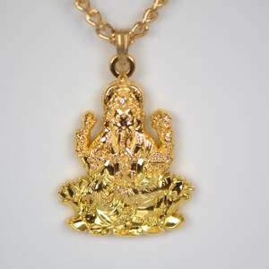 Lord Ganesha Hinduism Pendant Necklace Gold, Good Luck & Protection ...