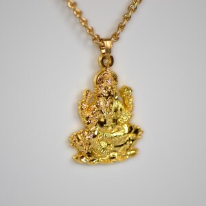 Lord Ganesha Hinduism Pendant Necklace – Gold, Good Luck & Protection ...