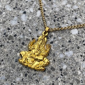 Lord Ganesha Hinduism Pendant Necklace Gold Colour for Good - Etsy