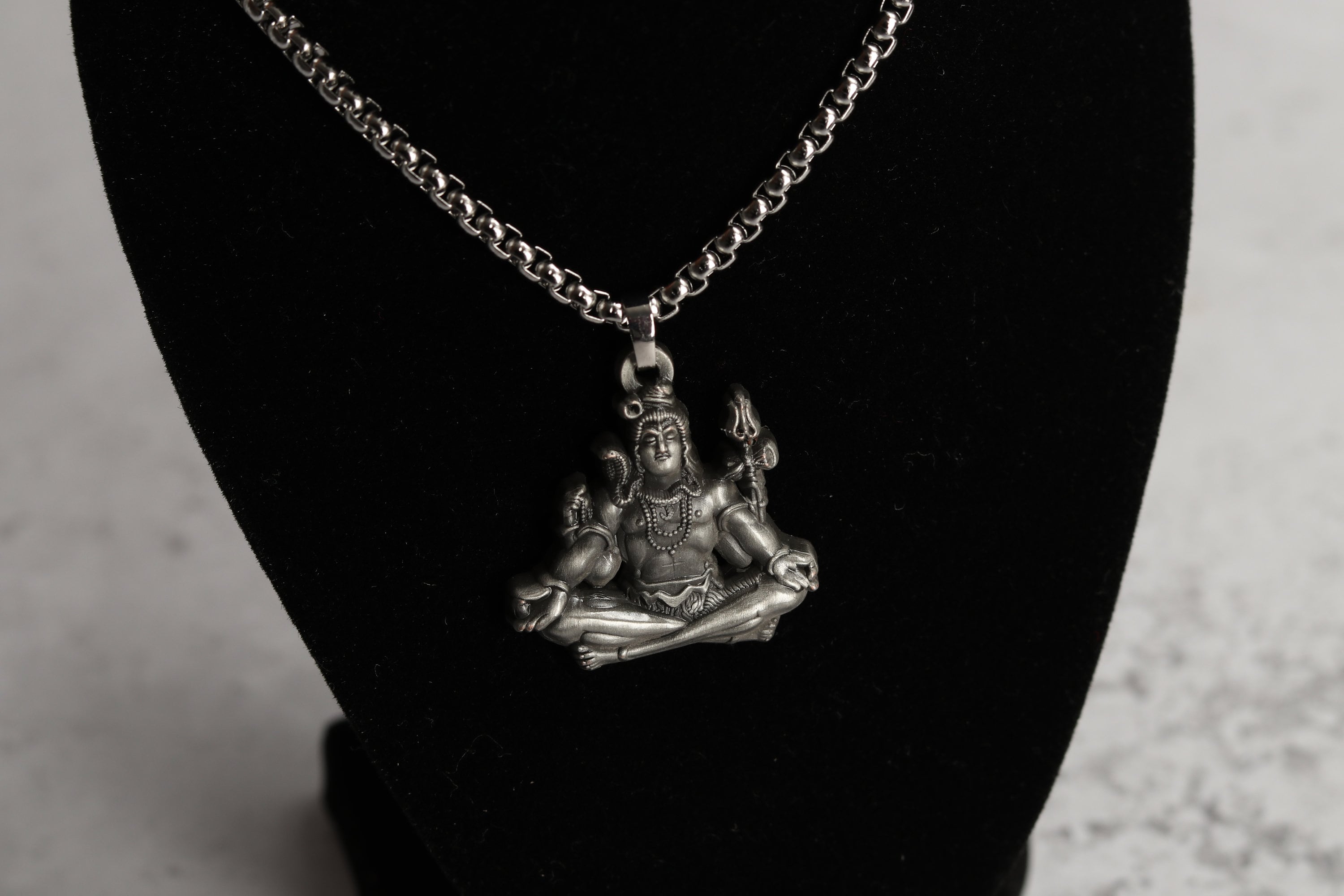 Lord Shiva Pendant Necklace: Stainless Steel Hindu God Jewelry - Etsy