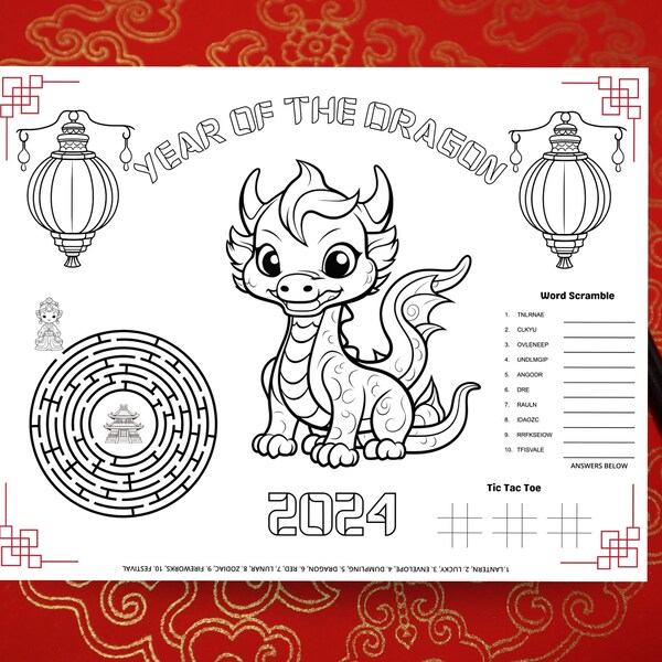 Dragon Placemat 2024 - Etsy