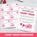 Editable Valentine's Day Candy Gram Form, Valentine School Fundraiser ...
